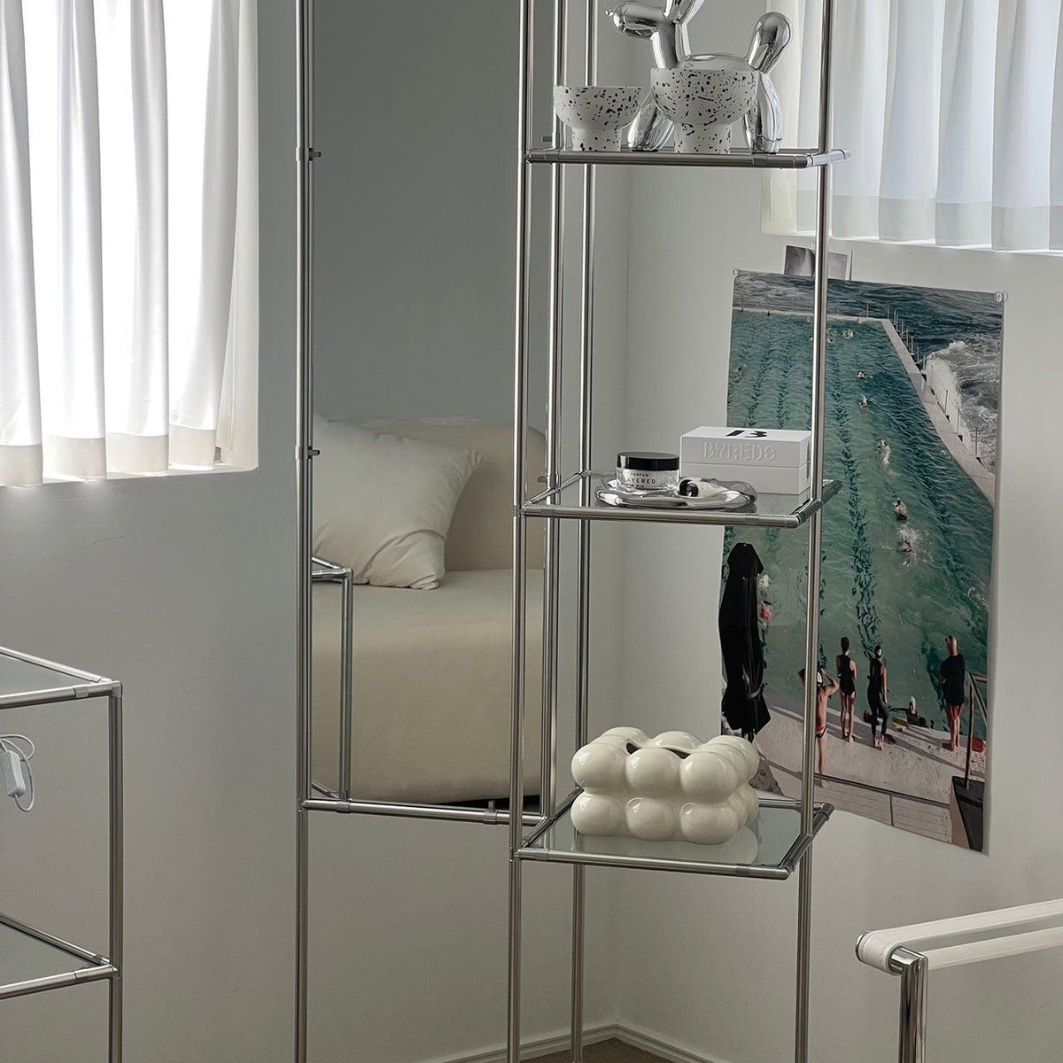 Stand Mirror Rack